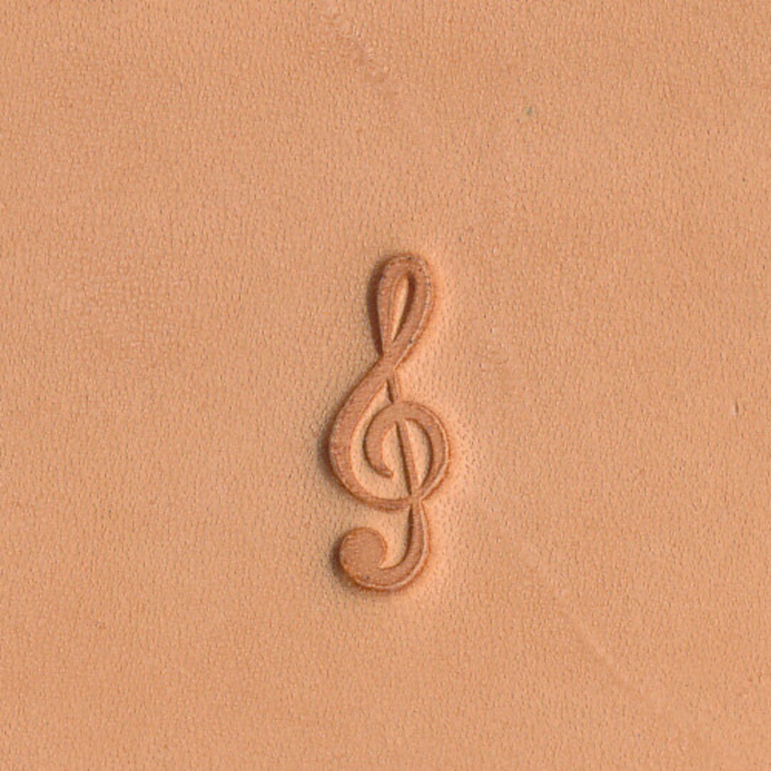Music Treble Clef E568 Leather Stamp - Etsy