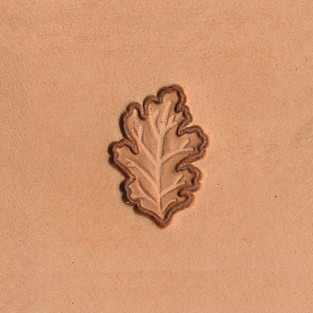 Leaf Oak Rounded Right L950 Leather Stamp - Etsy