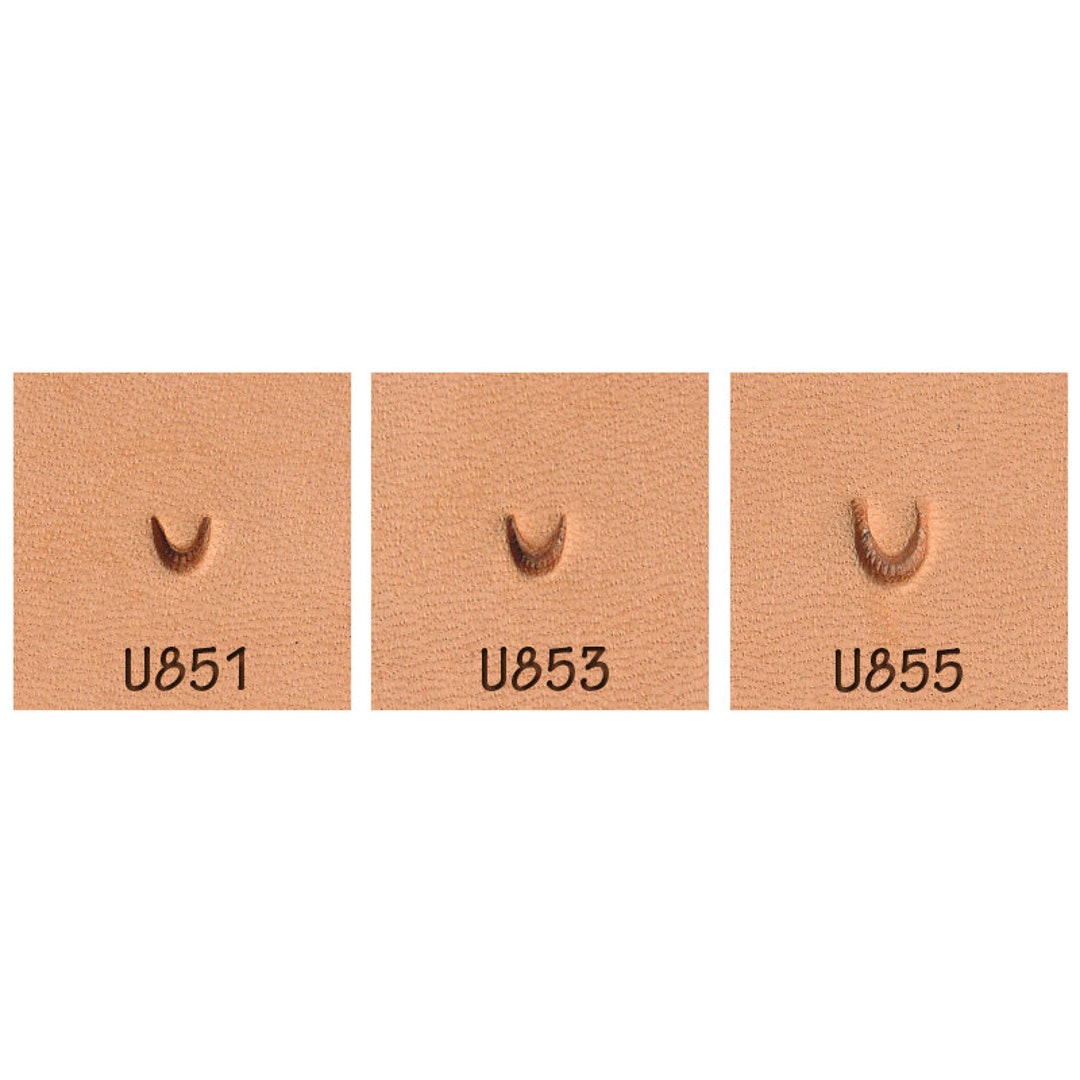 Mule Foot U-shape Serrations U851 U853 U855 3-piece Leather Stamp Set ...