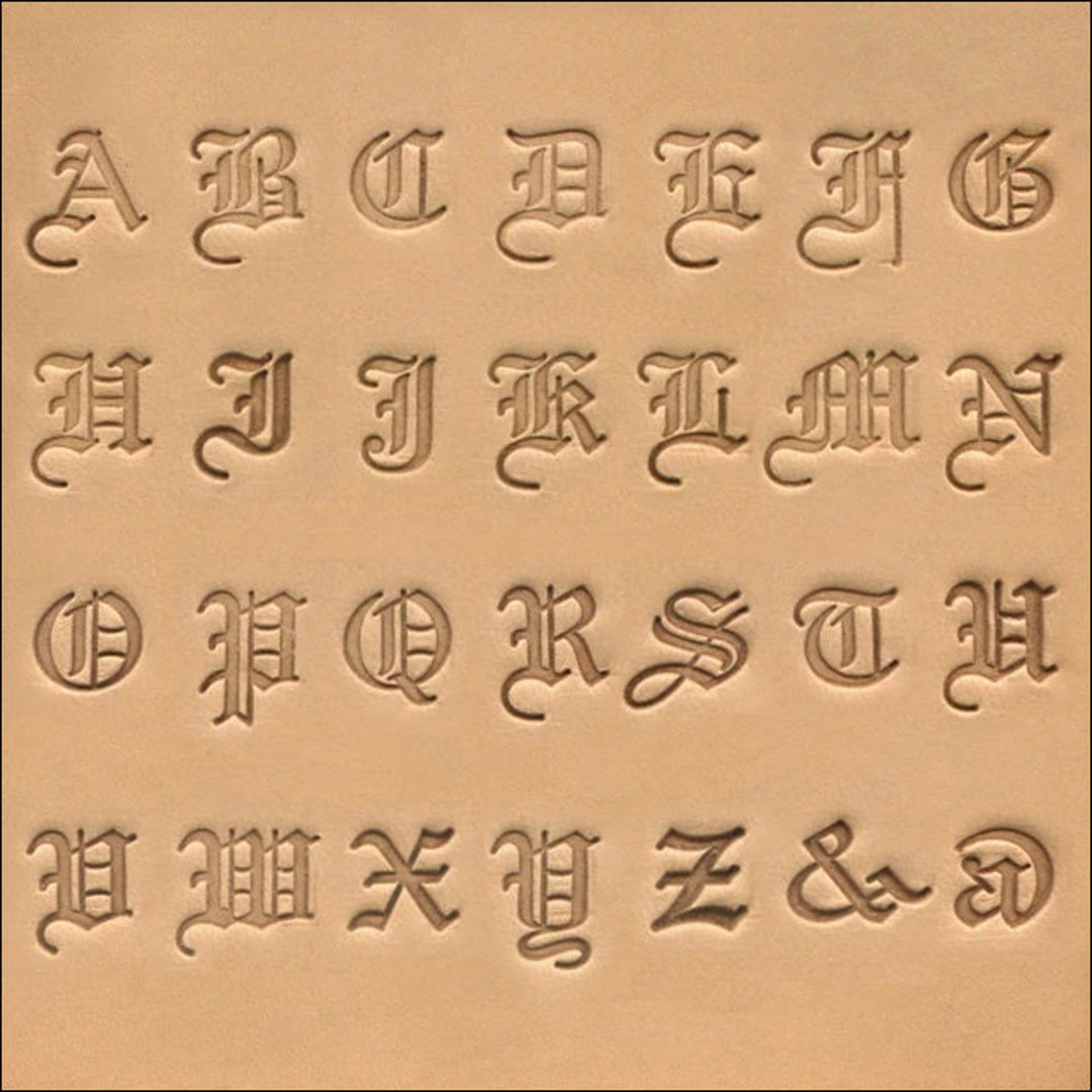 3/4" (19mm) Old English Font Alphabet Leather Stamp Set 8142-00 - Etsy