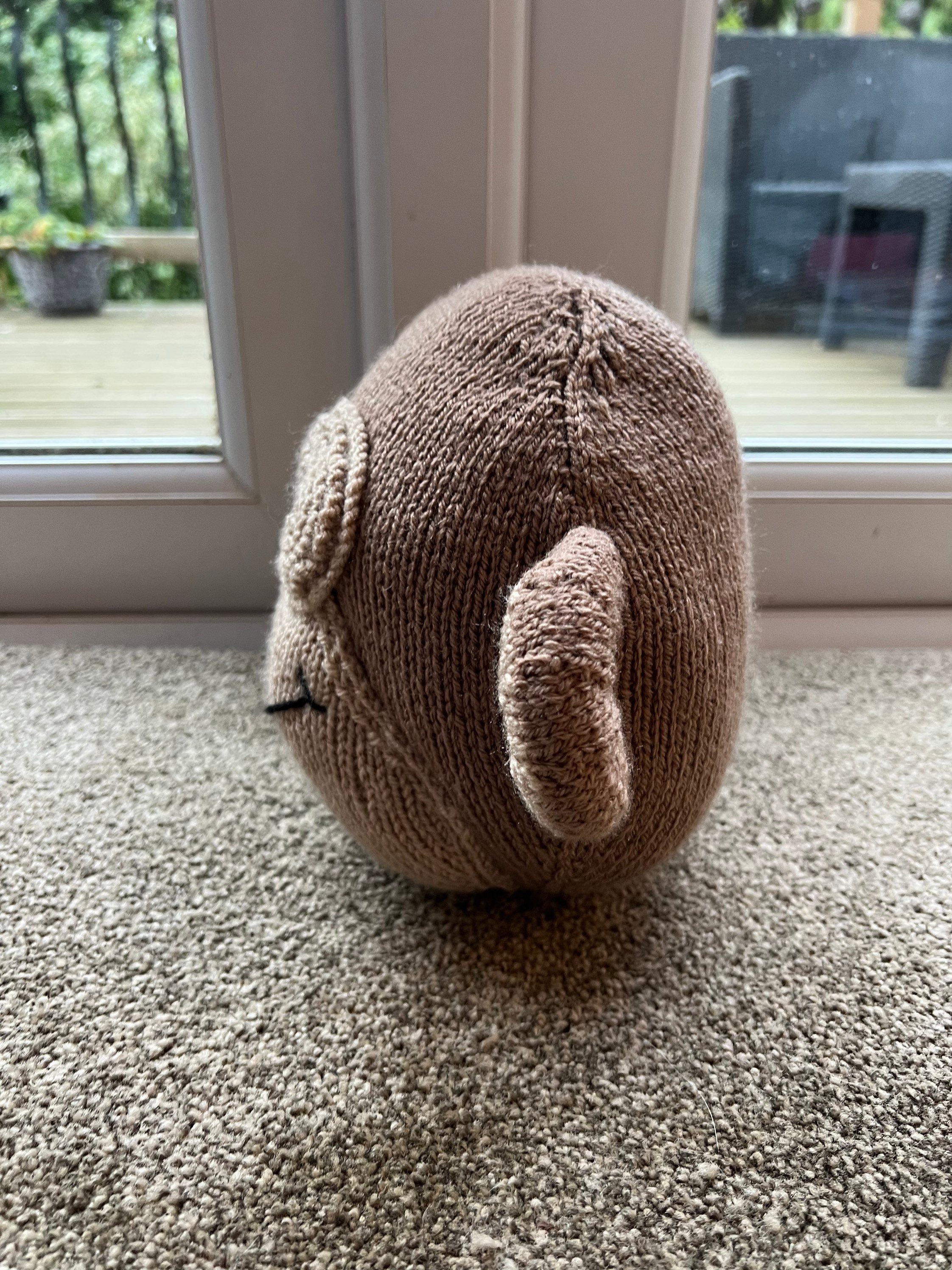 Hand Knitted Cheeky Monkey Cushion - Etsy UK