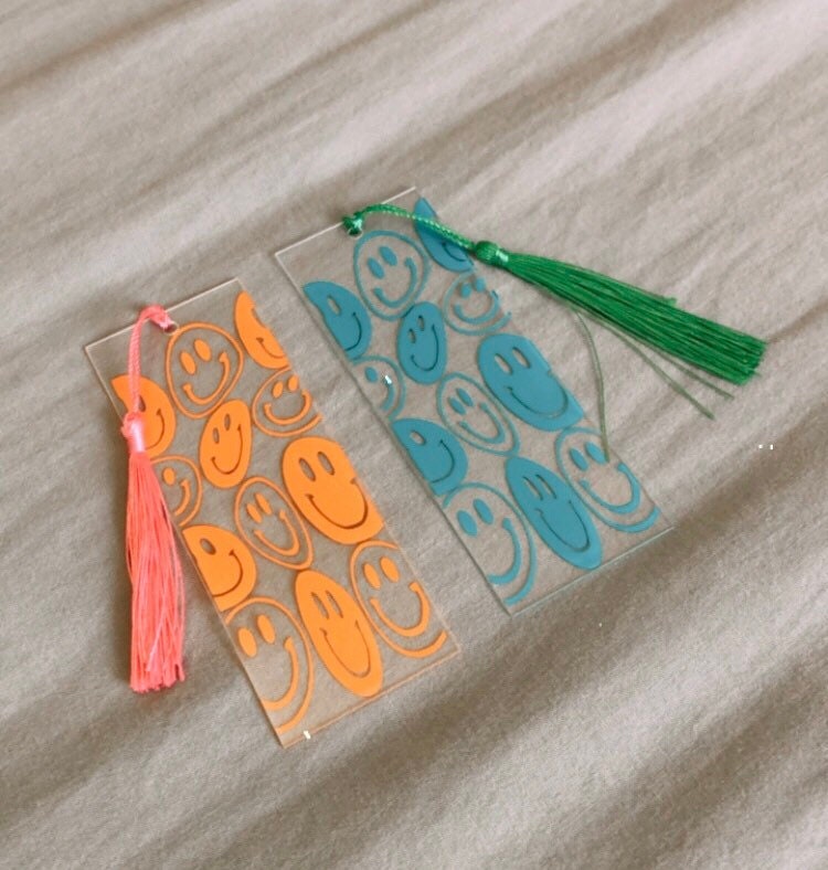 Smiley Face Bookmark Book Lover Gift Funky Bookmark Trippy - Etsy