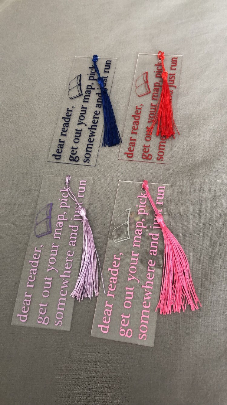 Taylor Swift Dear Reader Bookmark, Book Lover, Acrylic Clear Bookmarks ...