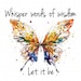Whisper Words of Wisdom Butterfly Png Butterfly Png Insect - Etsy