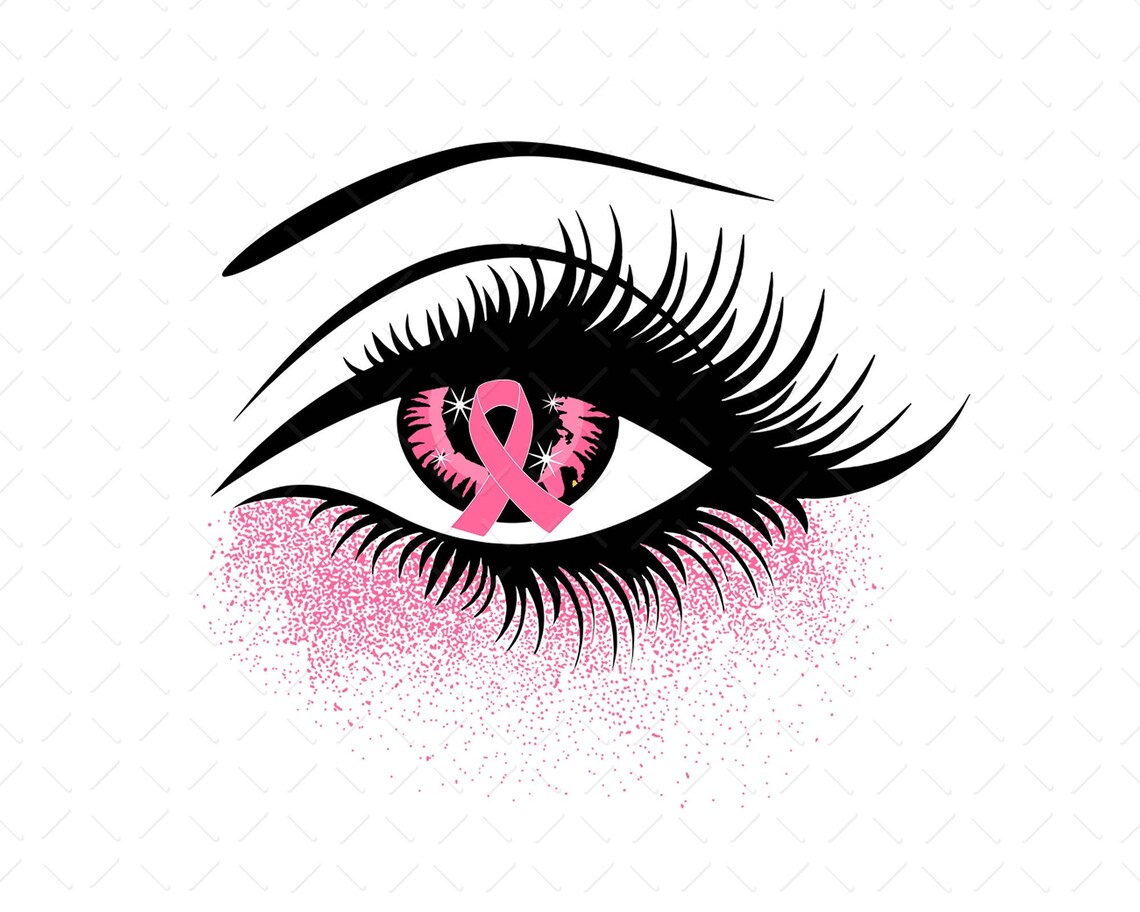 Pink Ribbon Eyes Png Breast Cancer Png Pink Ribbon Png - Etsy