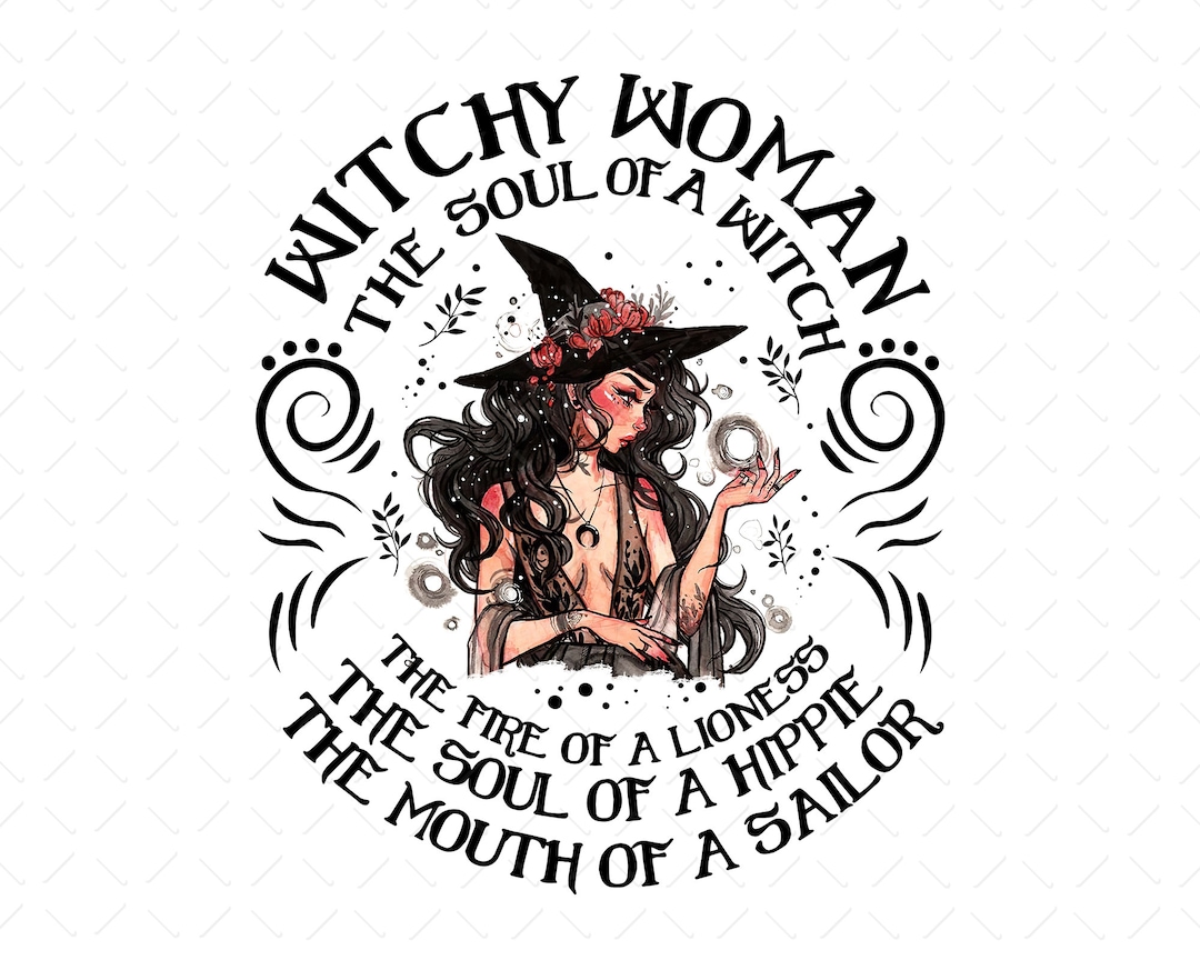 Witchy Woman Png, Halloween Png, Spooky Png, Witchy Vibes Png, Witchy ...