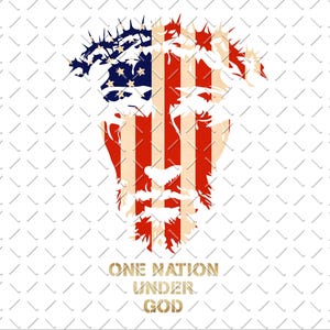 One Nation Under God Png, 4th of July Png, Christian Png, Faith Png ...