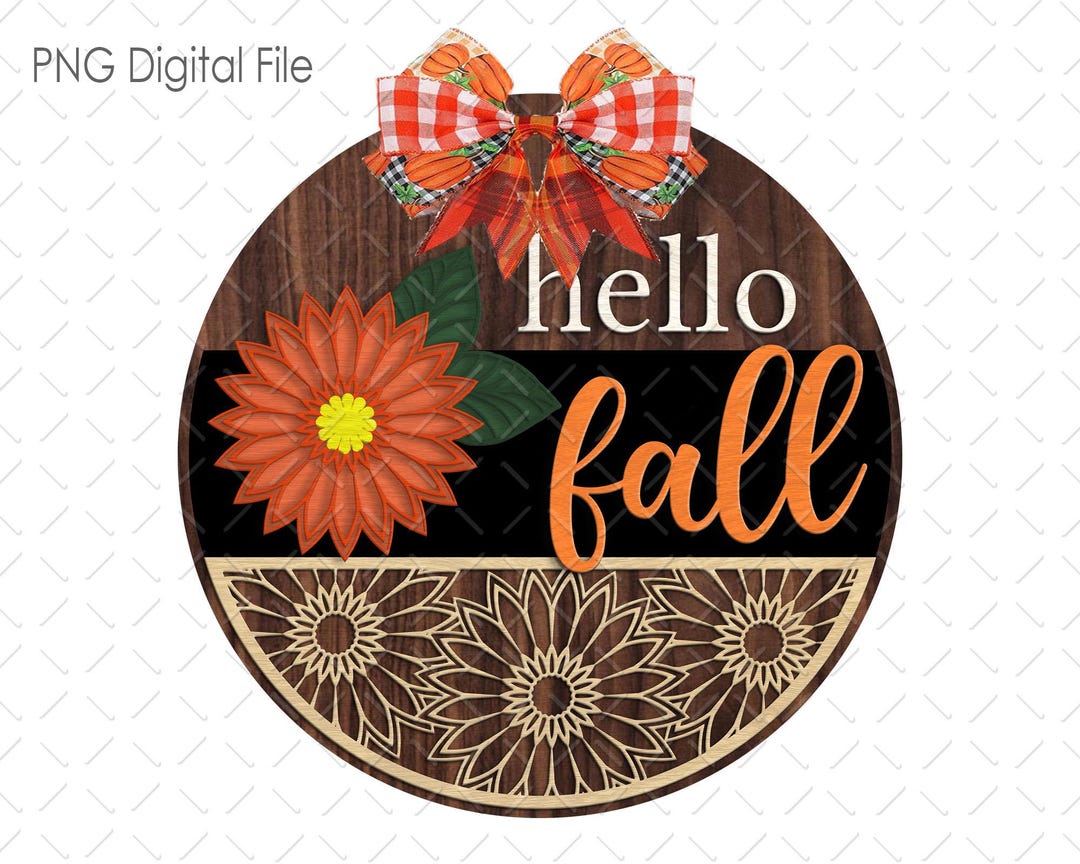 Fall Door Sign Png, Hello Fall Door Sign Png, Fall Welcome Sign Png ...