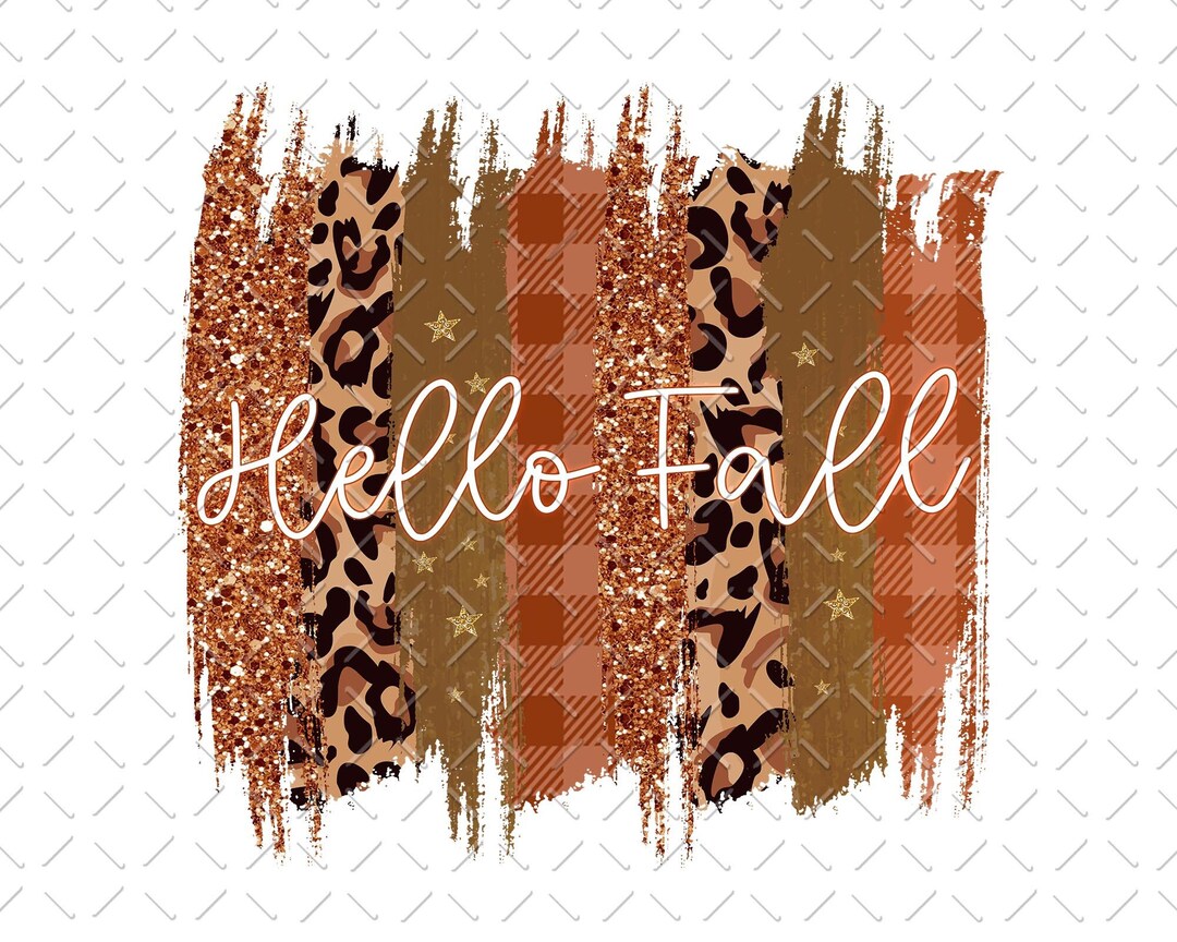 Hello Fall Png, Pumpkin Png, Fall Png, Leopard Pumpkin Png, Leopard ...