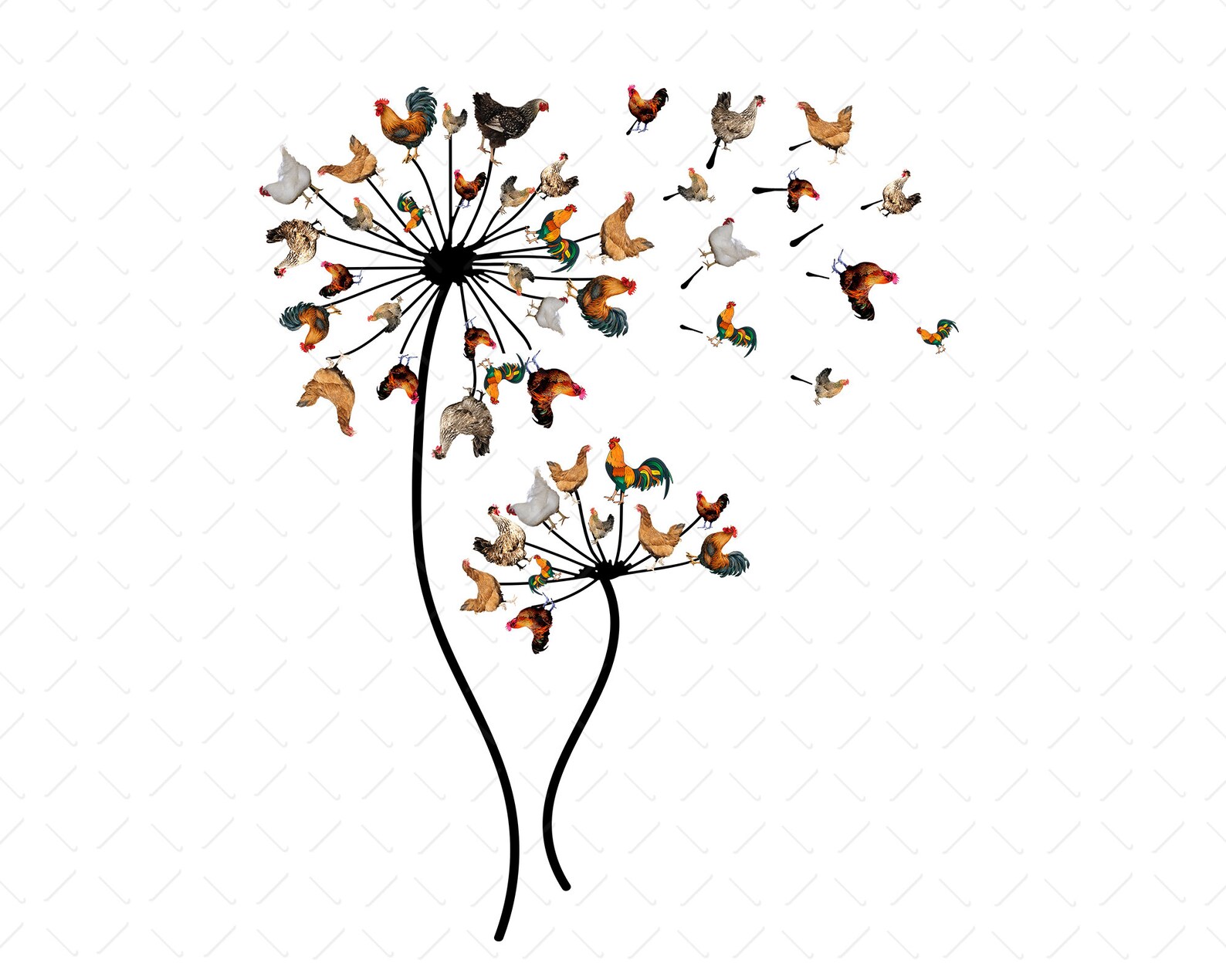 Dandelion Chicken Png, Chicken Lady Png, Leopard Chicken Png, Chicken ...