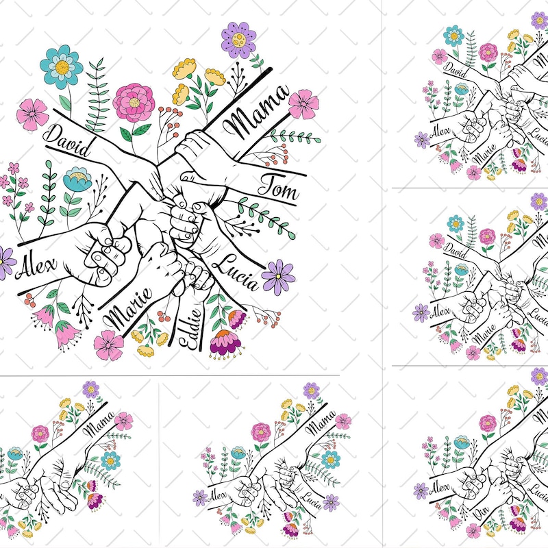 Hand Family Print 4 Kids - Etsy