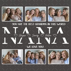 Grandma Photo Collage Png, Gift for Grandma, Grandmother Picture ...