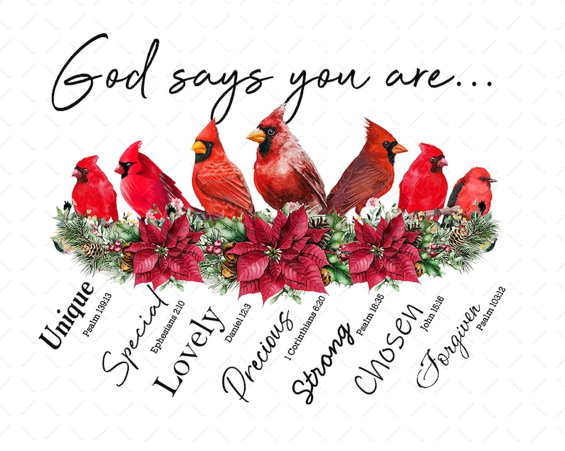 God Says You Are Cardinal Png Christmas Cardinal Png - Etsy