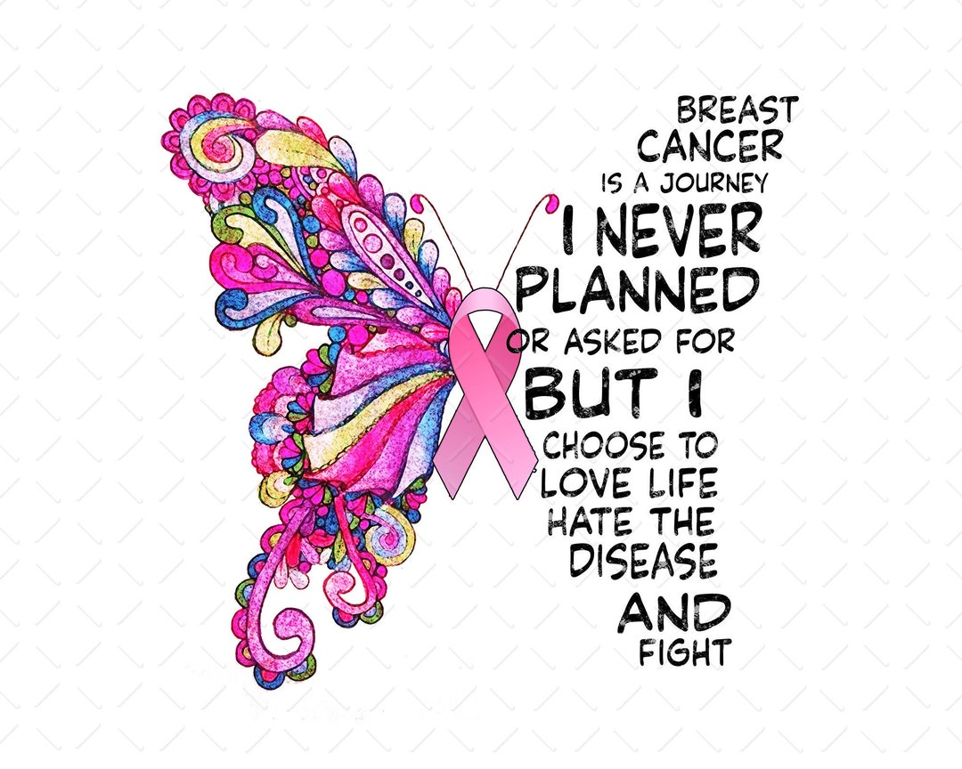 Butterfly Breast Cancer Png, Pink Ribbon Surviving Cancer Png, Breast ...