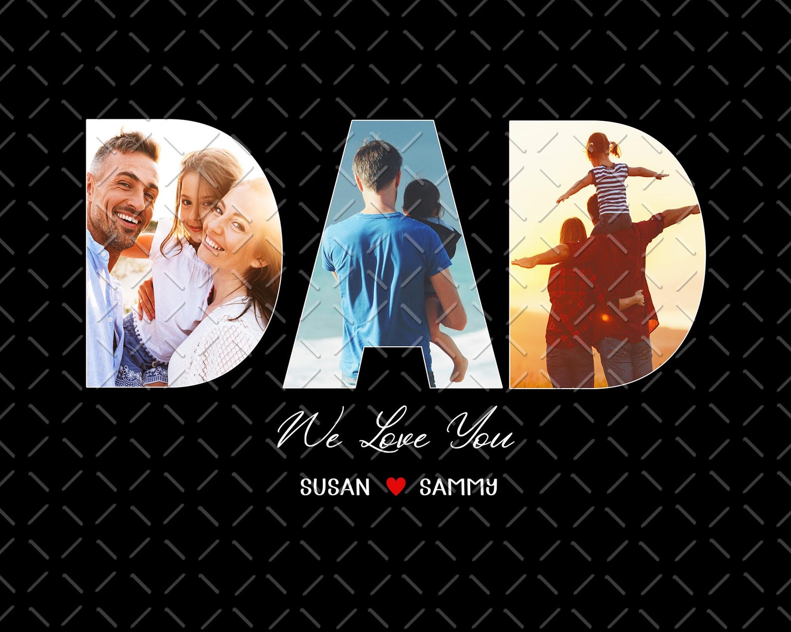 Dad Photo Collage Png, Dad and Son Photo Collage Png, Dad Photo Gifts ...