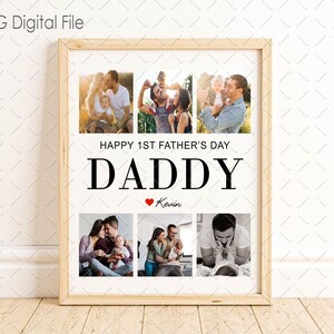 New Daddy Photo Collage Png, Happy First Father's Day Png, First Father ...