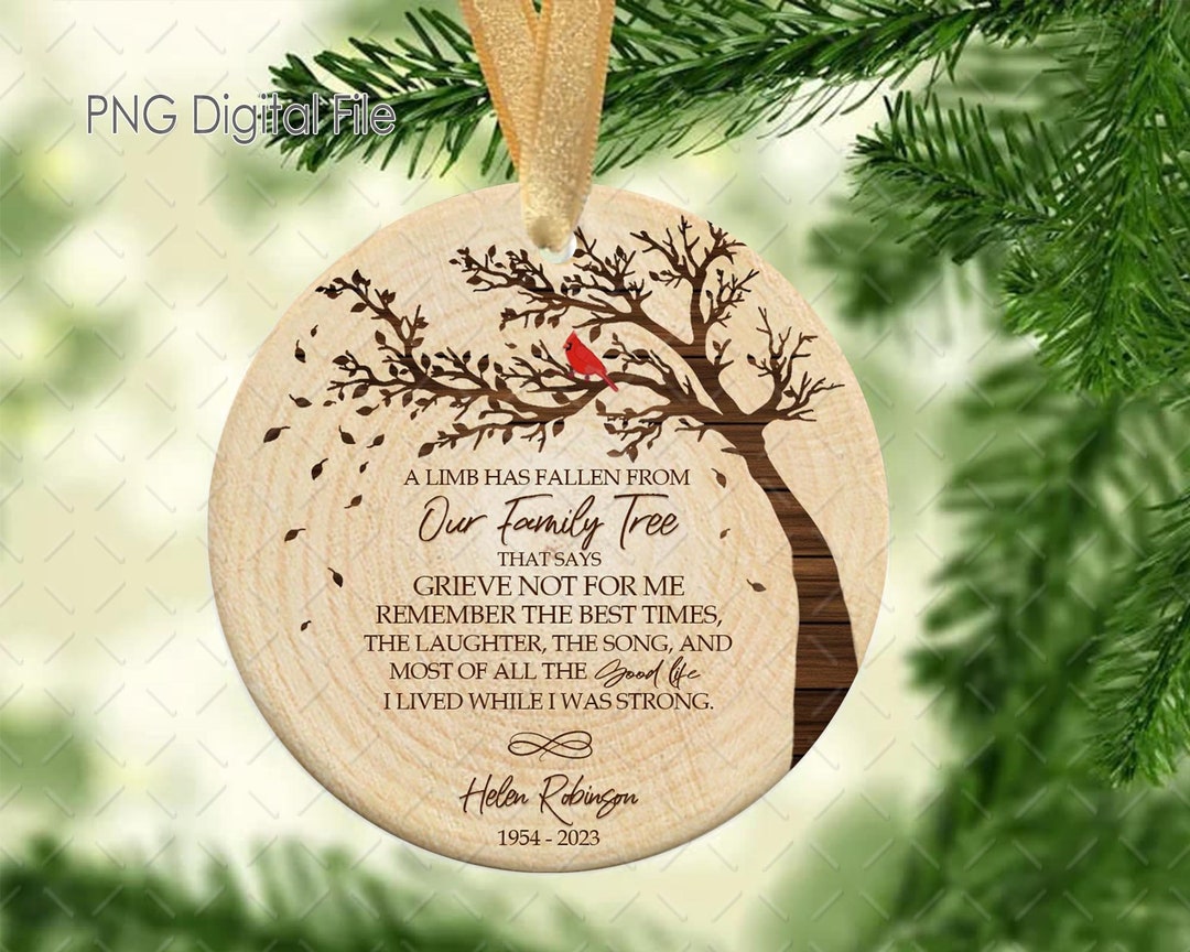 Grandma Memorial Ornament PNG, Memorial Christmas Ornament Png, Family ...