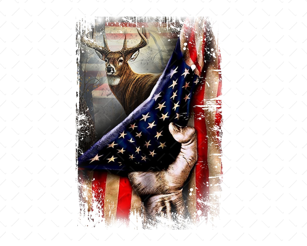 Deer American Flag Png, Deer Hunt Flag Png, Deer and Flag Png ...