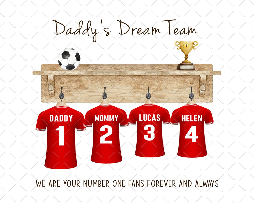 Fathers Day Football Png, Dad Football Png, Daddy's Dream Team Png ...
