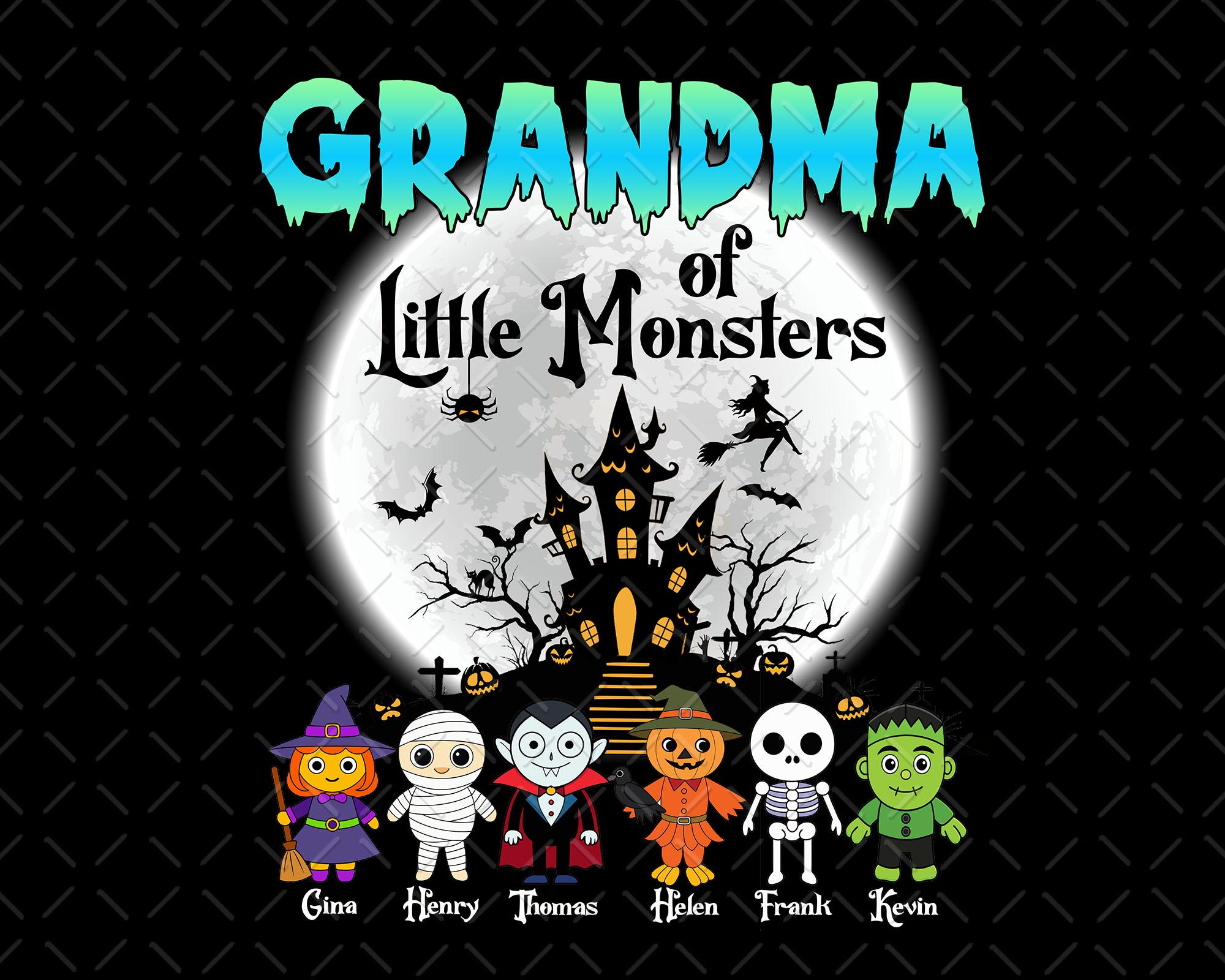 Grandma Halloween Png, Grandma of Little Monsters Png, Halloween ...