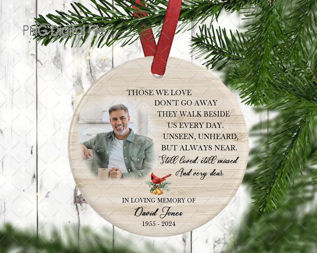 Loss of Dad Memorial Ornament Png, Photo Dad Memorial Ornament Png, in ...