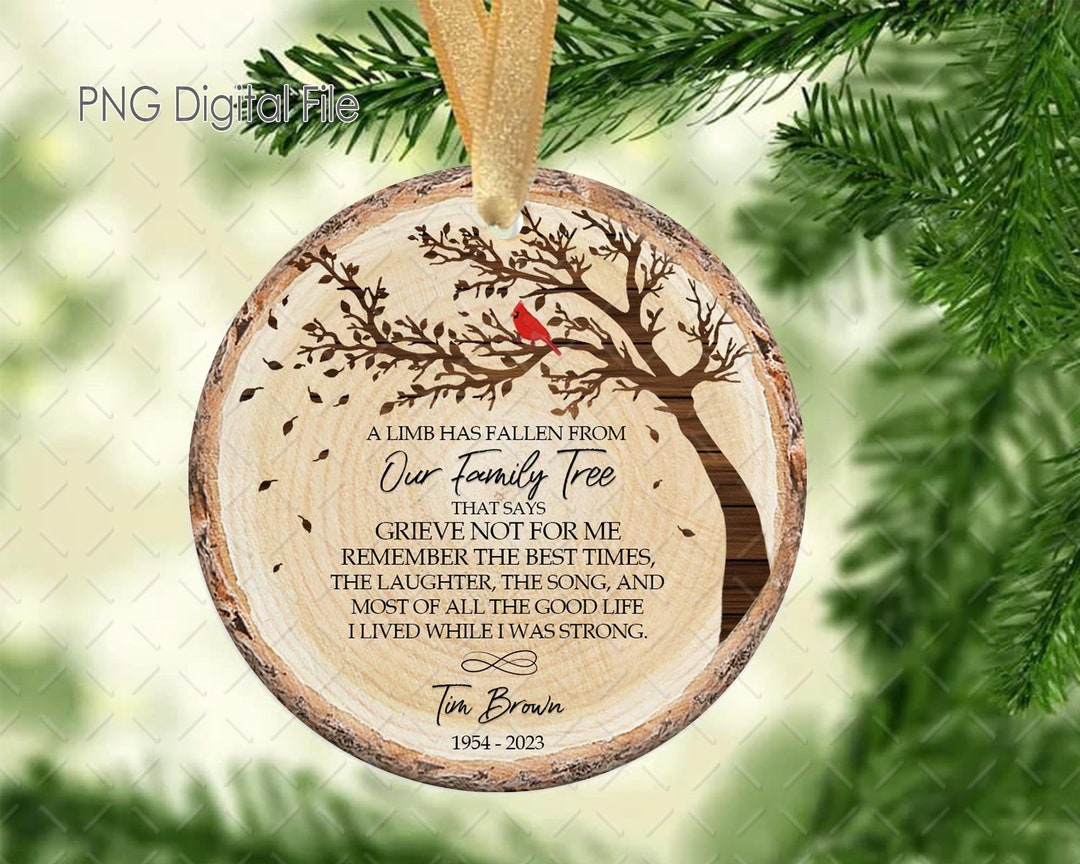 Dad Memorial Ornament PNG Memorial Christmas Ornament Png - Etsy