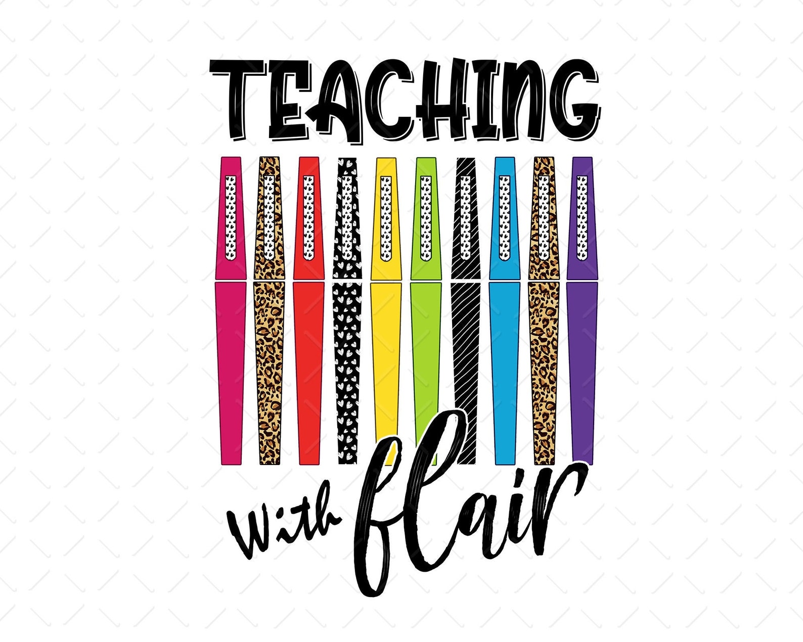 Teaching Png Teaching With Flair Png Back to School Png - Etsy