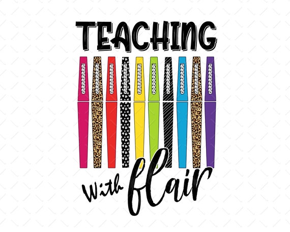 Teaching Png Teaching With Flair Png Back to School Png - Etsy