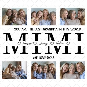 Grandma Photo Collage Png, Gift for Grandma, Grandmother Picture ...