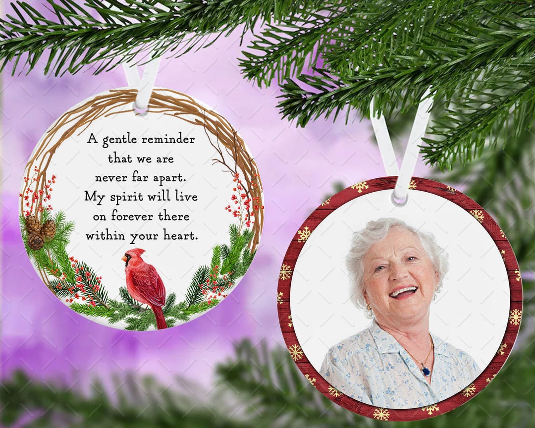 Red Cardinal Memorial Png Sublimation Ornament, Remembrance Ornament ...