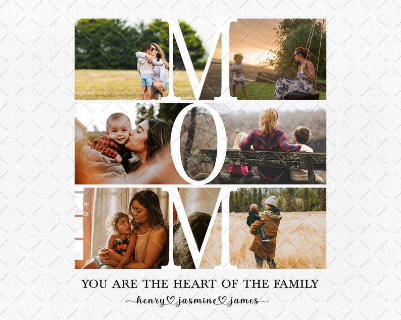 Photo Collage Gift for Mom Png, Mom Photo Collage Png, Photo Collage ...