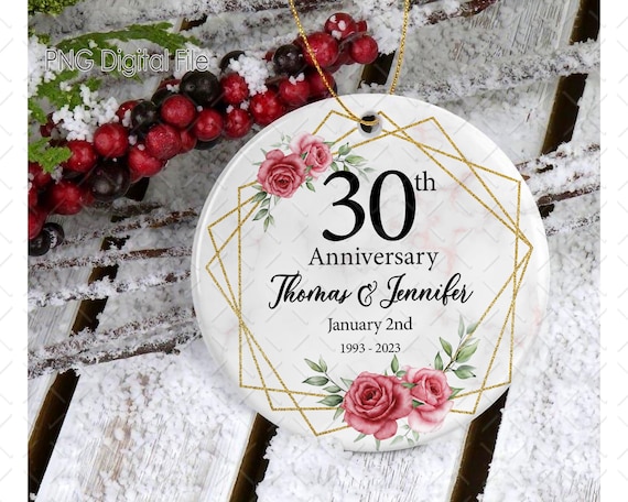 30th Wedding Anniversary Ornament PNG Sublimation 30th Wedding Anniversary Ornament Png 30 Wedding Anniversary Png 30th Anniversary PNG Etsy UK