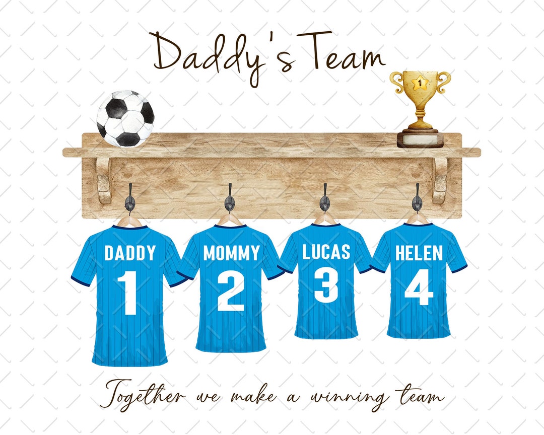 Daddy's Team Png, Fathers Day Football Gift Png, Father's Day Png, Gift ...