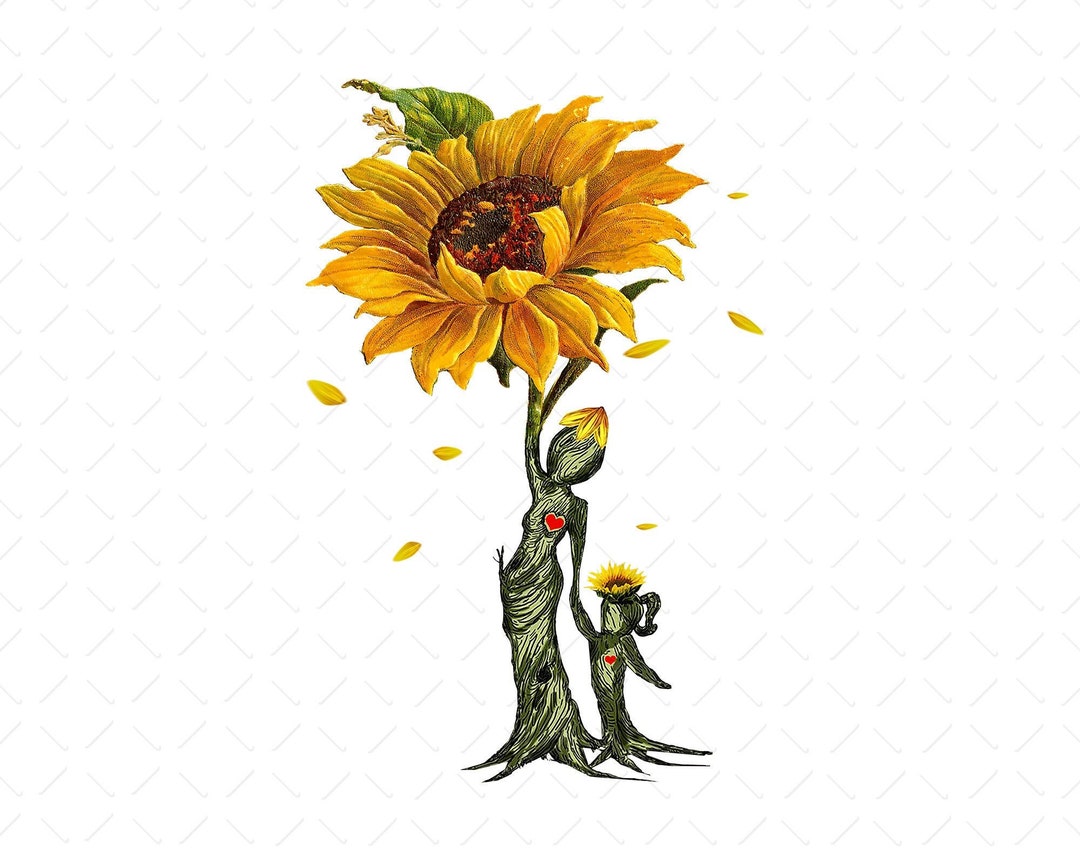 Sunflower Mom and Daughter Png, Mom and Daughter Png, Mom Daughter Png ...