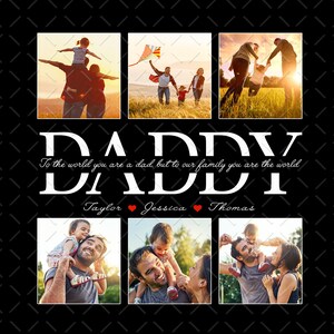Daddy Photo Collage Png, Dad Photo Collage Png, Dad Photo Gift Png ...