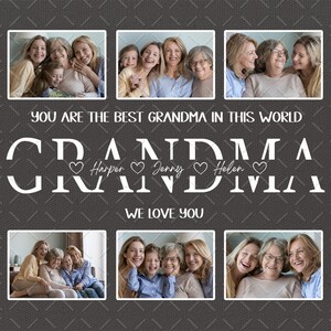 Grandma Photo Collage Png, Gift for Grandma, Grandmother Picture ...