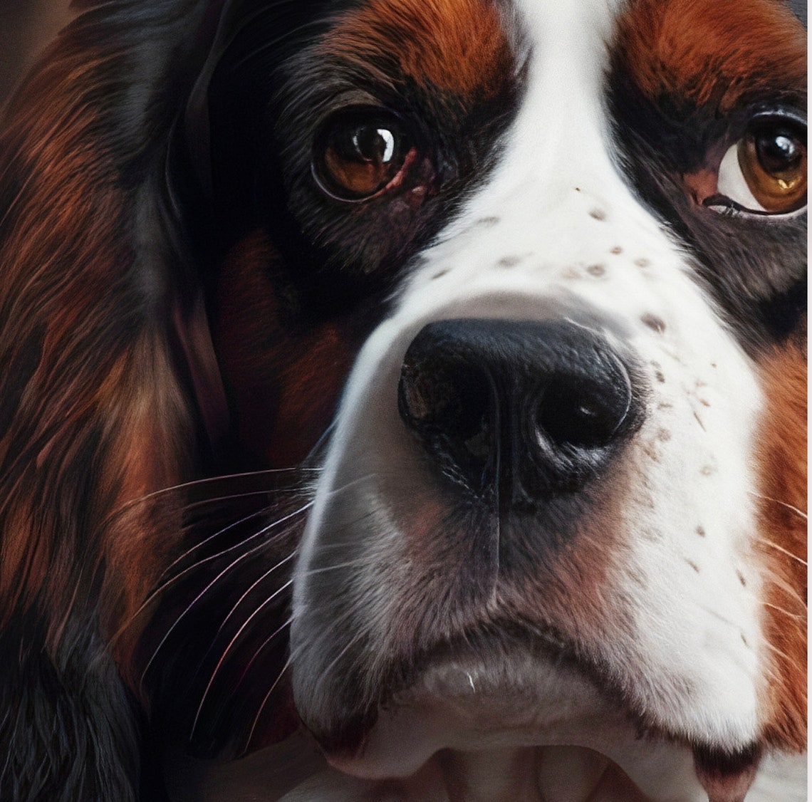 Kitchen Wall Decor, Digital Spaniel in a Suit Portrait, Download Prints Home Decor, Printable ...