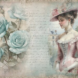 Victorian Ladies Digital Paper, Collage, Tags, Digital Download - Etsy
