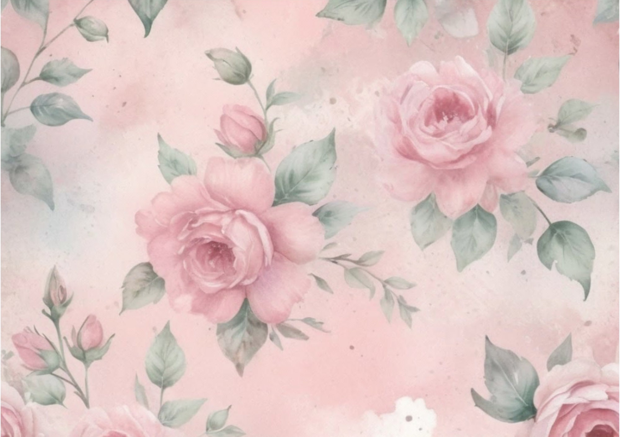 Set of 13 Pink Floral Background Papers, Digital Download, Collage ...