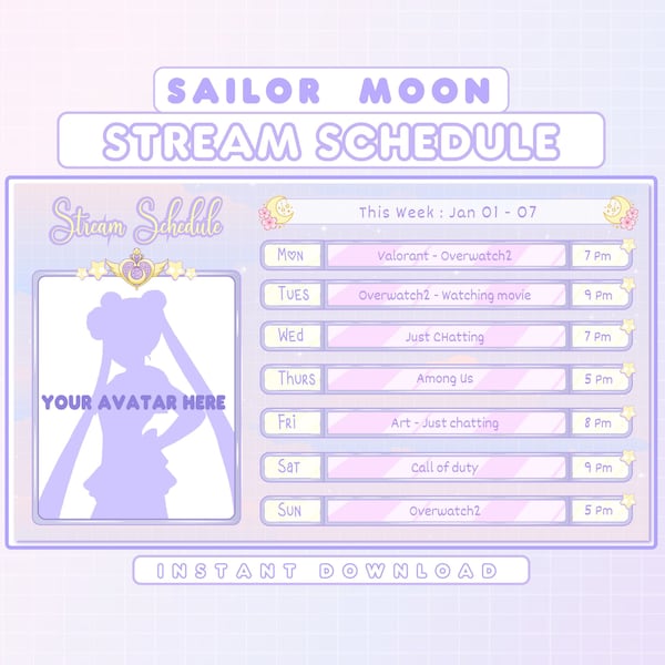 Stream Schedule - Etsy