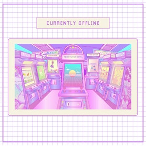 X4 Arcade Screens / Animated Kawaii Console / Aesthetic Retro Gaming ...