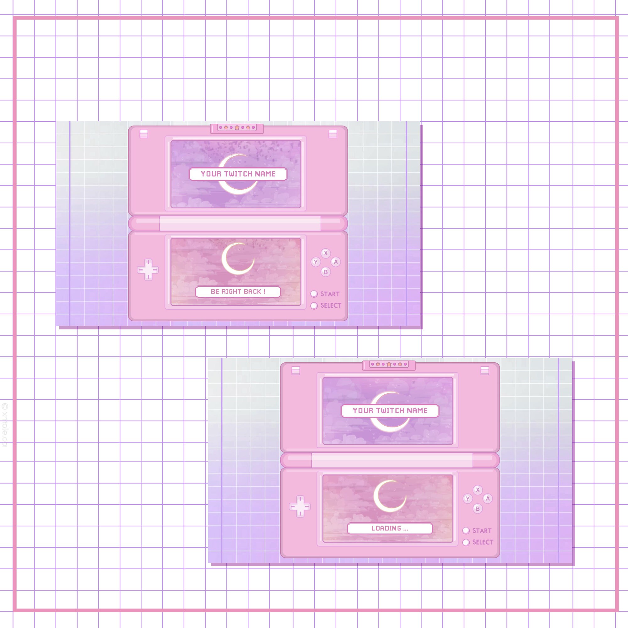 X4 Animated Gameboy Screens / Kawaii Console / Aesthetic Retro Gaming ...