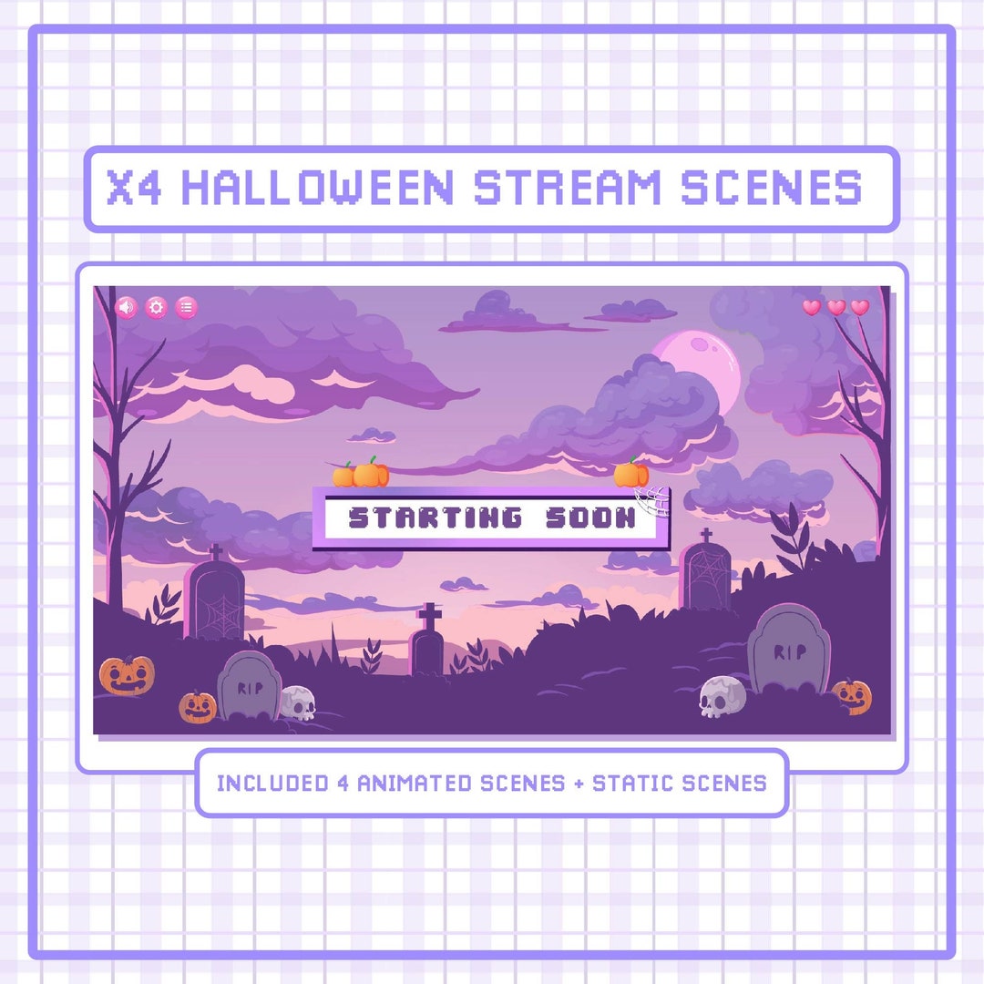 Animated Halloween Stream Scenes , Animated Pumpkin Twitch Scene ...