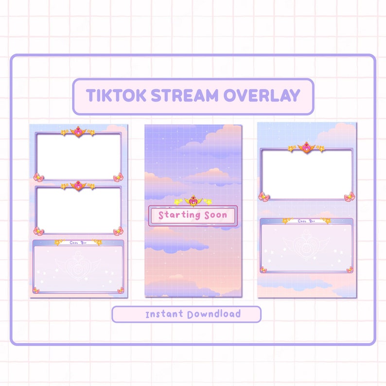 Animated Sailor Tiktok Live Overlay , Cute Tiktok Stream , Stream ...