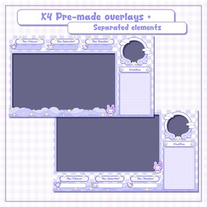 Cute Animated Stream Full Package, Pastel Clouds Scenes, Animated ...
