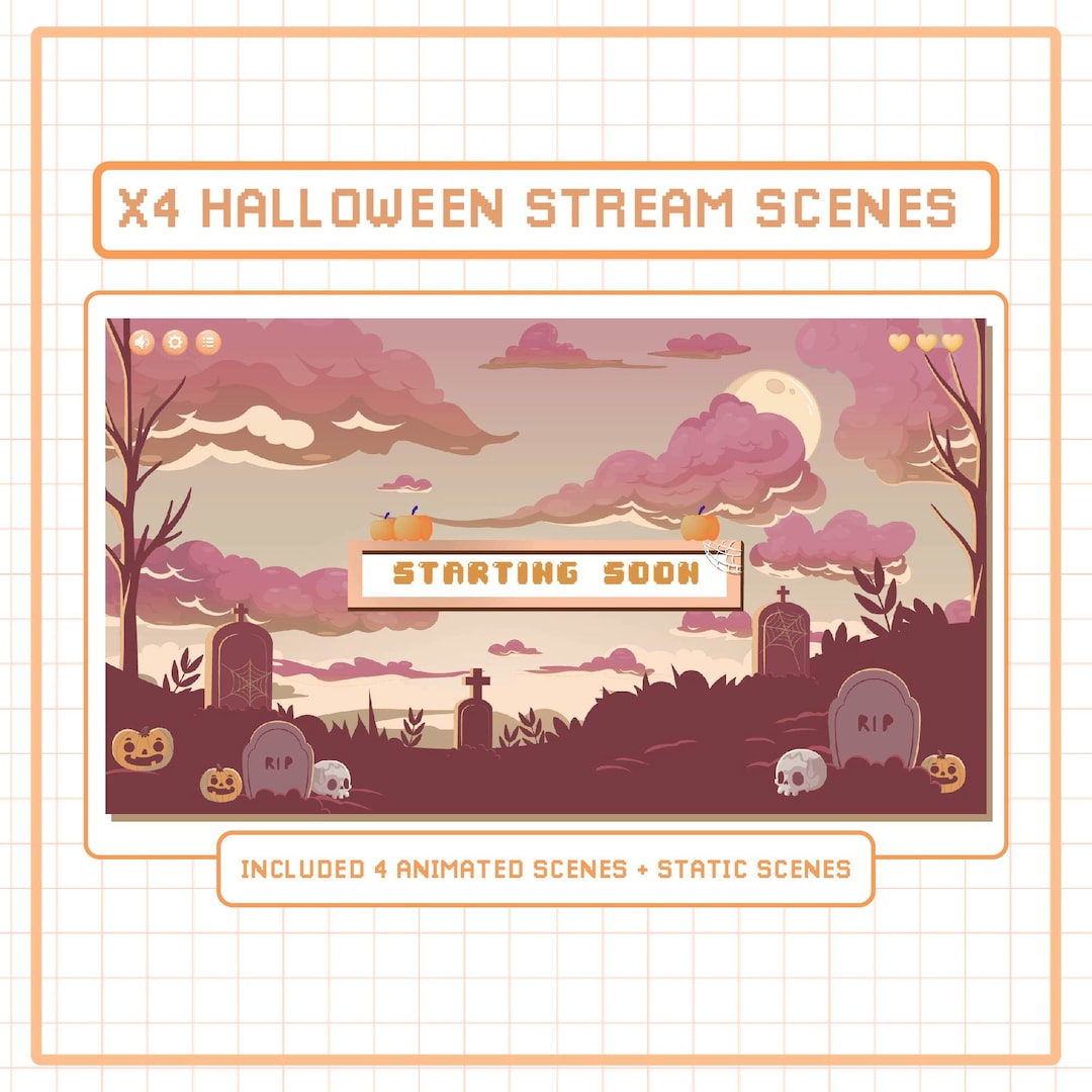 Animated Pumpkin Halloween Stream Scenes , Animated Twitch Scene ...