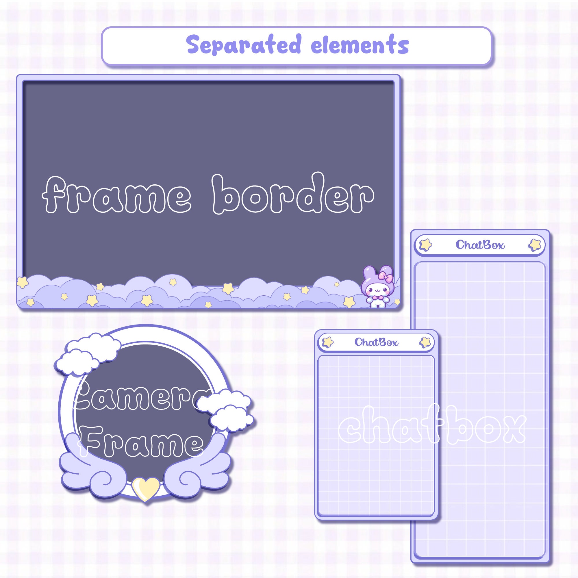 Cute Animated Stream Full Package, Pastel Clouds Scenes, Animated ...