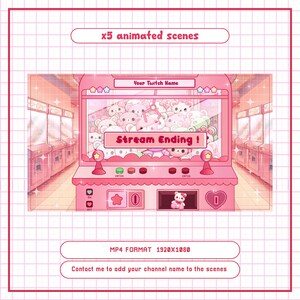 5X Arcade Strawberry Stream Screens / Animated Arcade Aesthetic Twitch ...