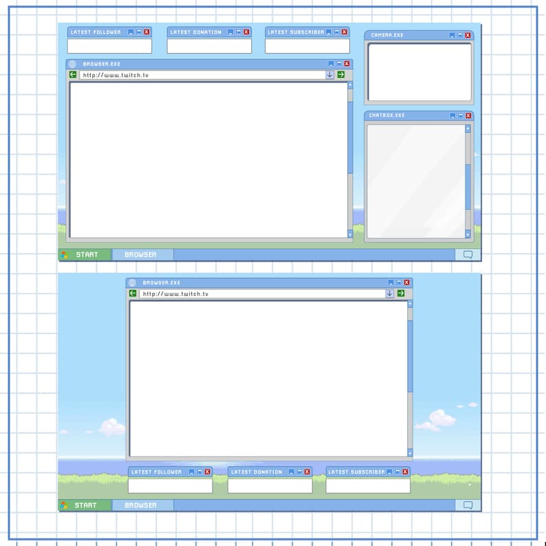 Buy Animated Windows XP Stream Overlay Retro Aesthetic Stream Online in ...