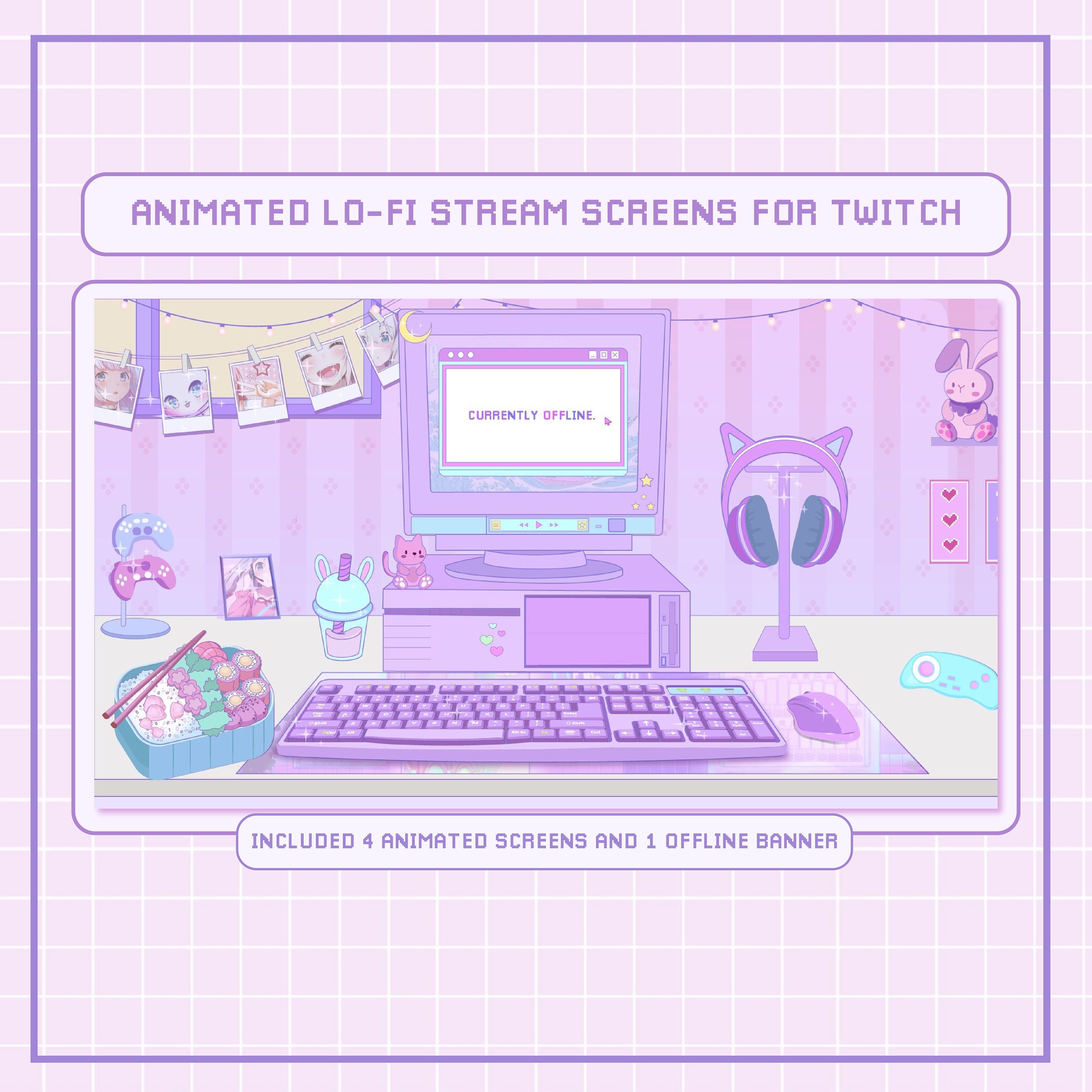 Retro Animated Lo-fi Stream Screens / 4 Aesthetic Retro Winxp - Etsy